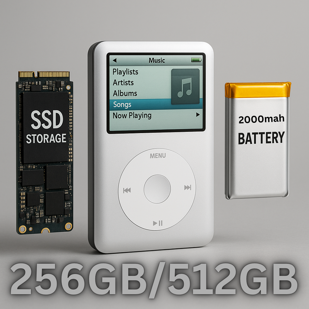 iPod Classic 7Gen 256GB/512GB Flash Modded iPod - Build Your iPod